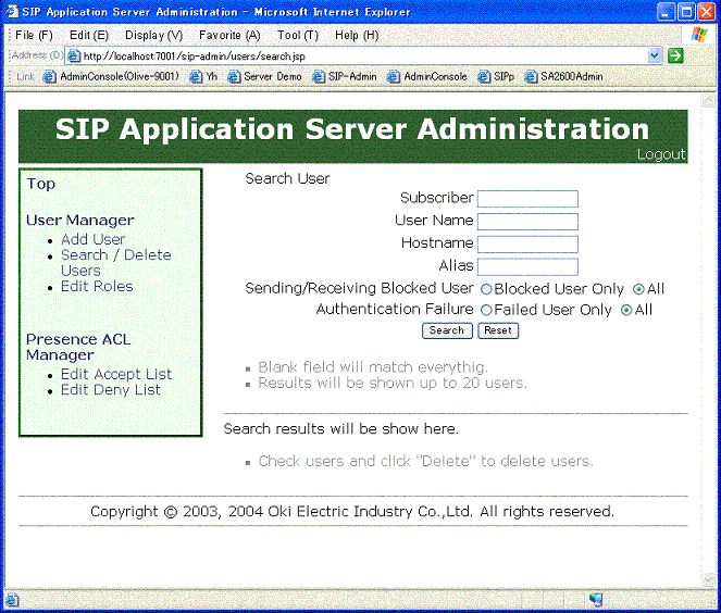 sip-admin Users Guide - SIP Servlet Engine